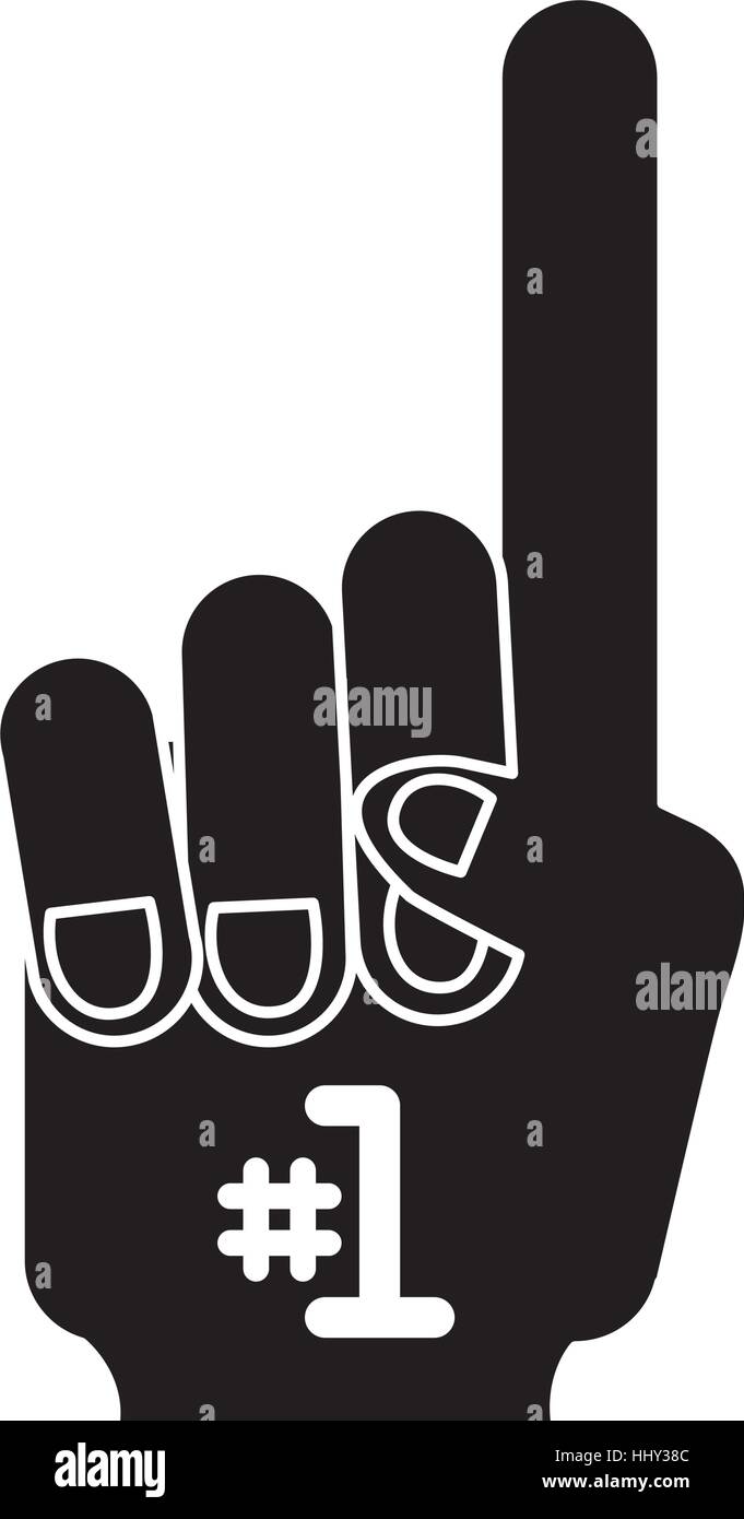 silhouette hand fan american football Stock Vector Image & Art - Alamy