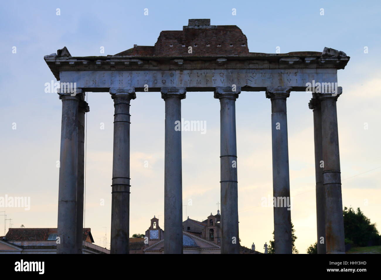 The Temple of Saturn on the Roman Forum in Rome, Italy Stock Photo - Alamy