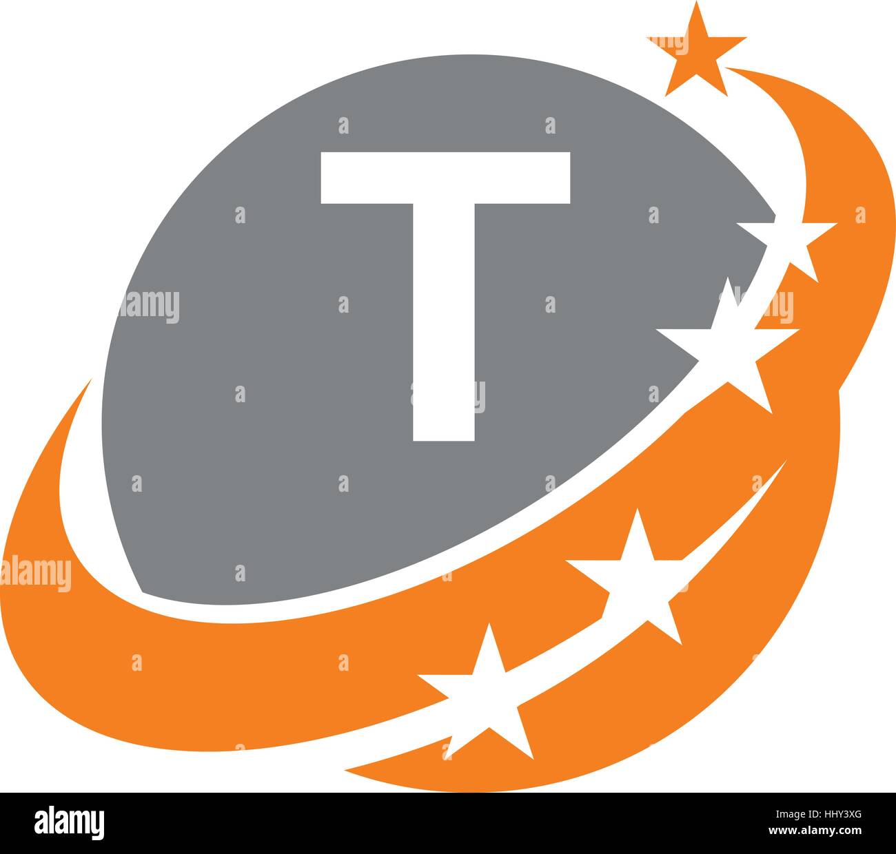 Letter t star logo hi-res stock photography and images - Alamy