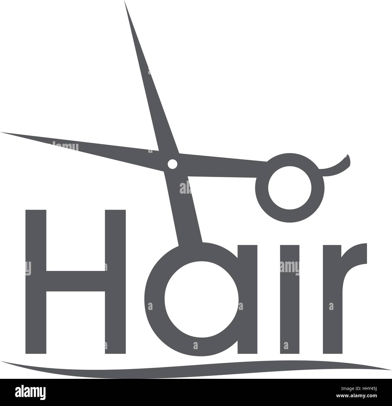 Letter Hair With Scissor and Comb Stock Vector Image & Art - Alamy