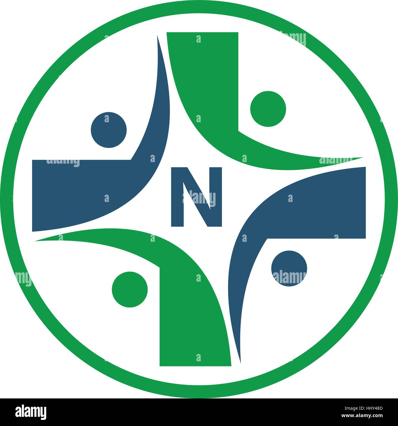 Letter n signal logo vector vectors Stock Vector Images - Alamy
