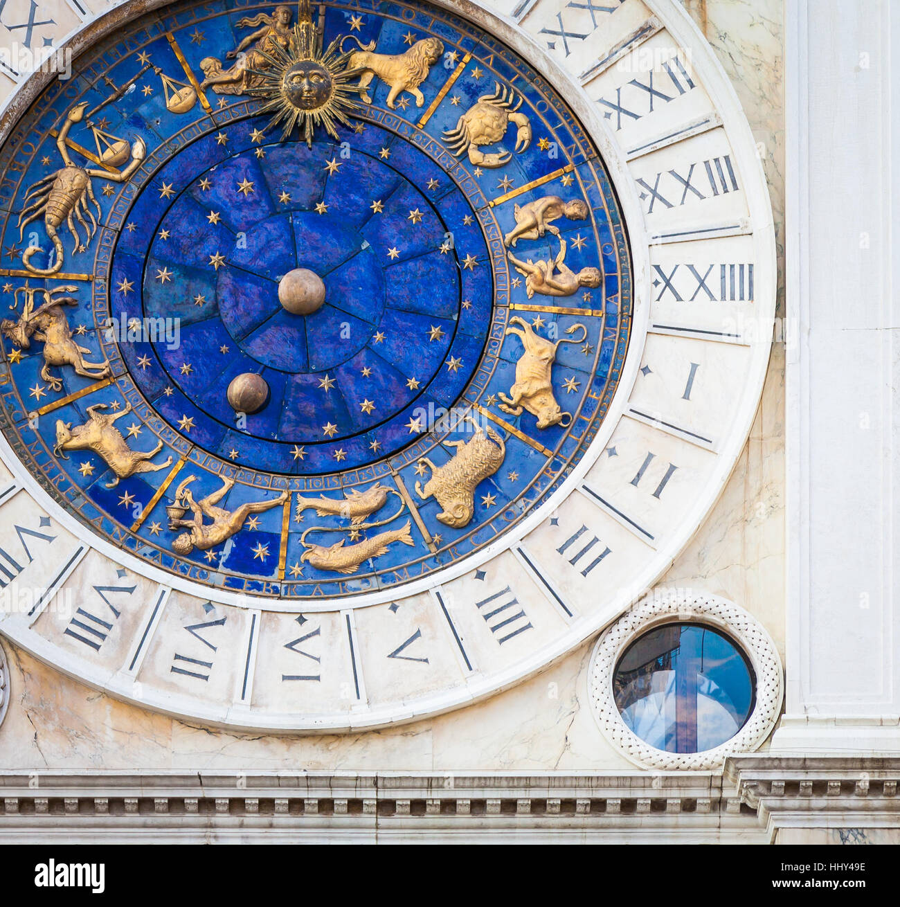 Venice Sant Marks Square astronomical clock face Stock Photo - Alamy