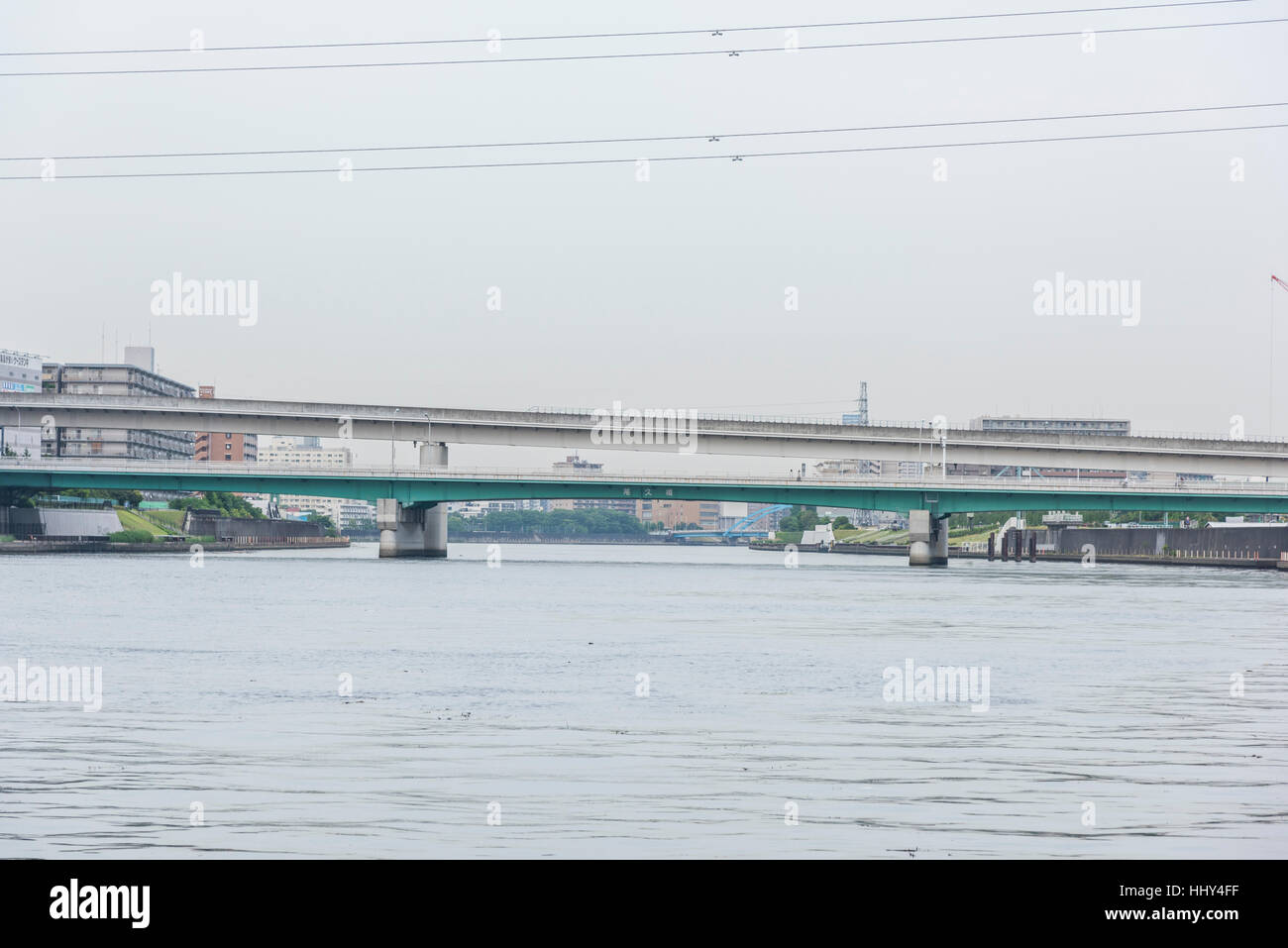Nippori Toneri Liner and Ogu Bridge, Sumida River Bridge,Tokyo,Japan ...