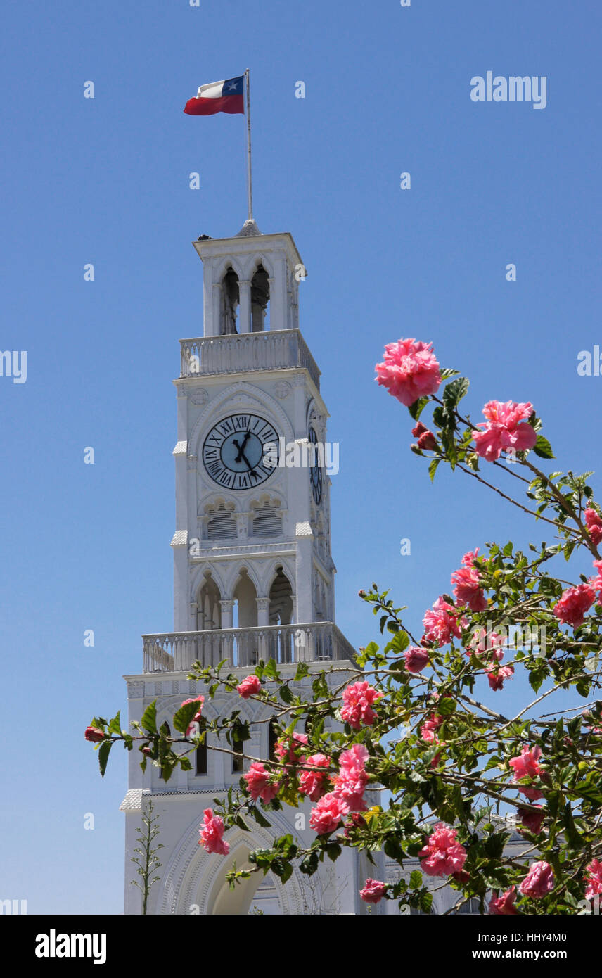The Torre Reloj (Clock Tower) in Plaza Prat, Iquique, Chile Stock Photo ...