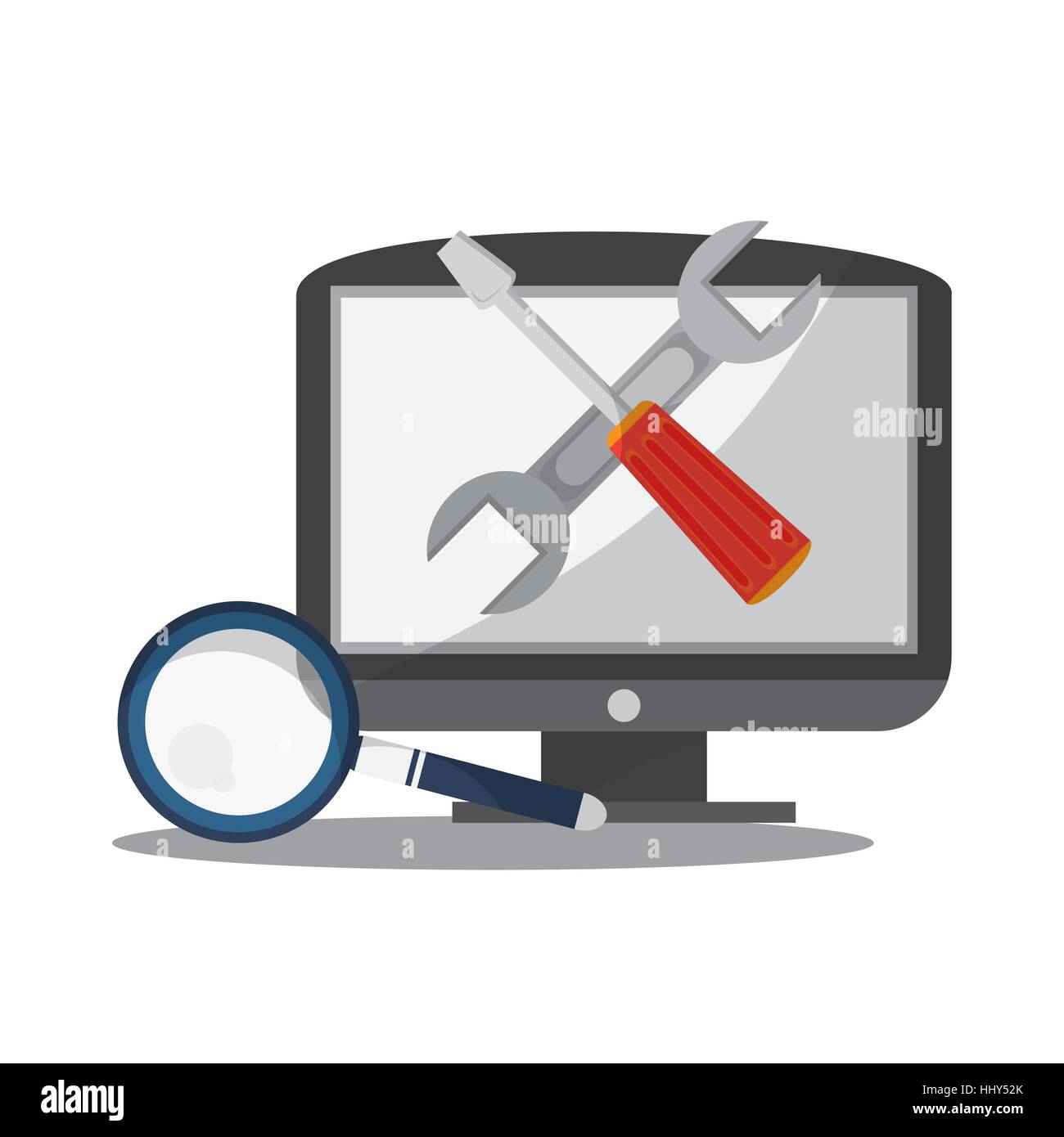 Technical design monitor Cut Out Stock Images & Pictures - Alamy