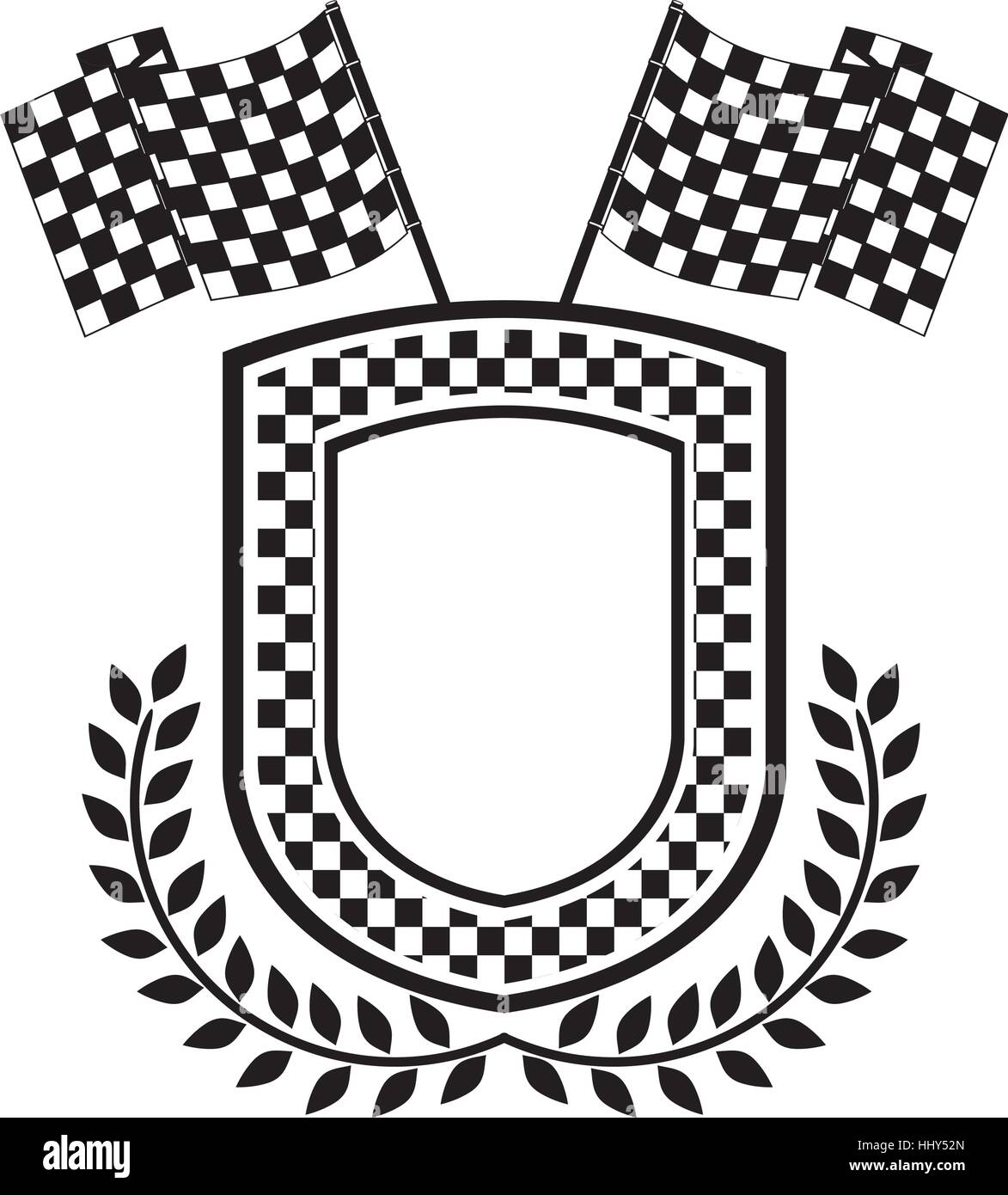 monochrome shield contour with olive branch and flags vector ...