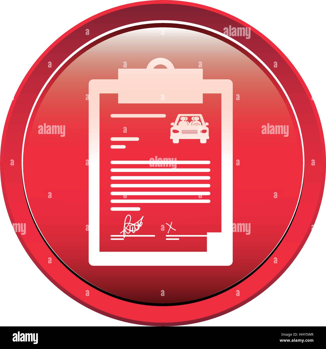 button with notepad of contract car vector illustration Stock Vector ...