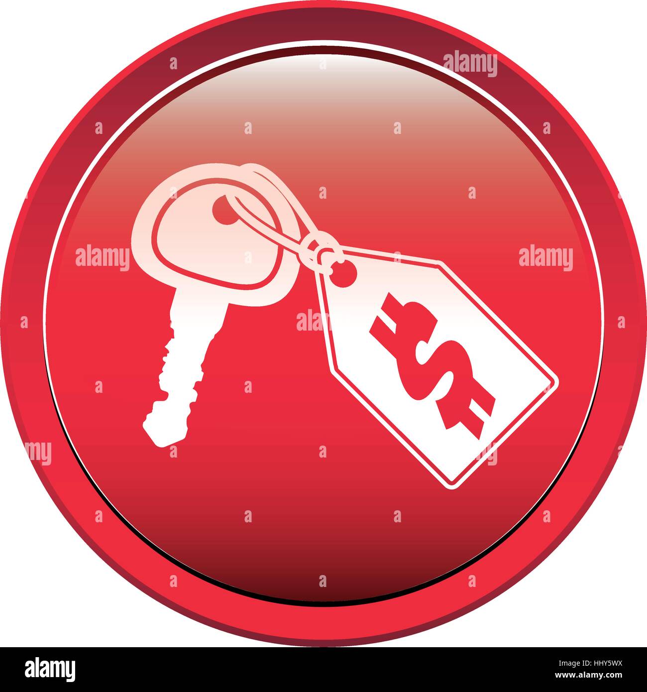 button with Price tag icon dollar and keys vector illustration Stock ...