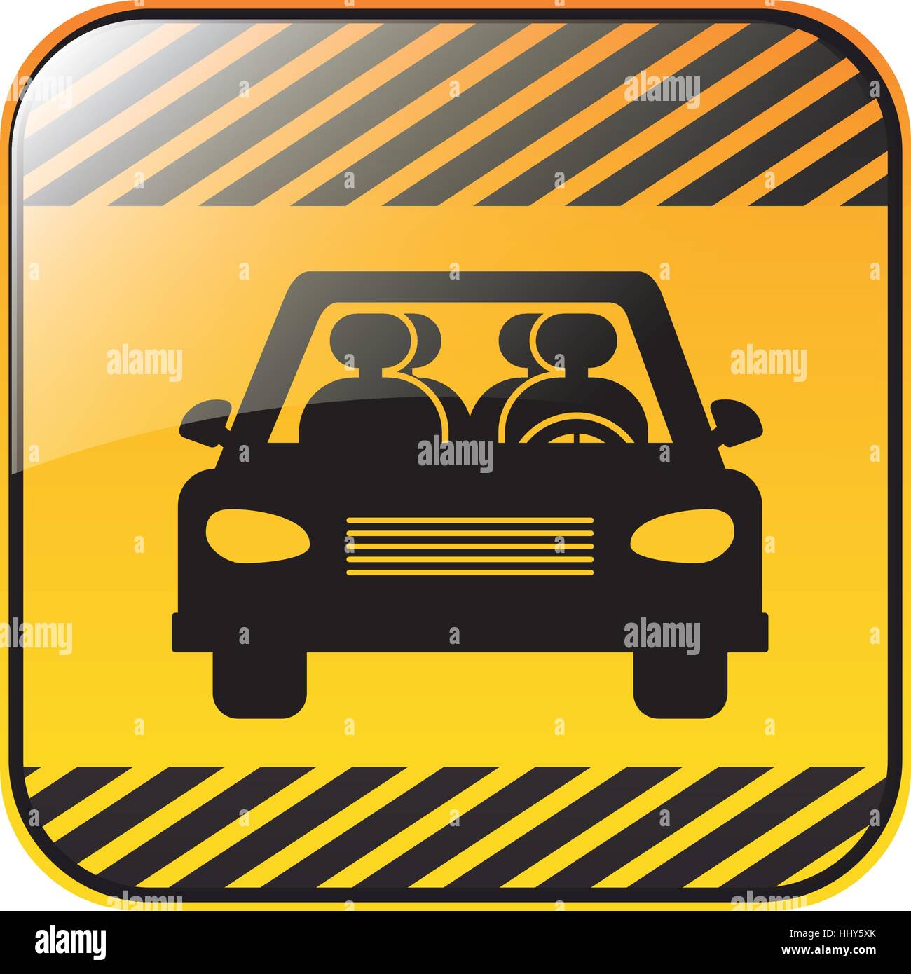 Traffic sign of car crossing vector illustration Stock Vector Image ...