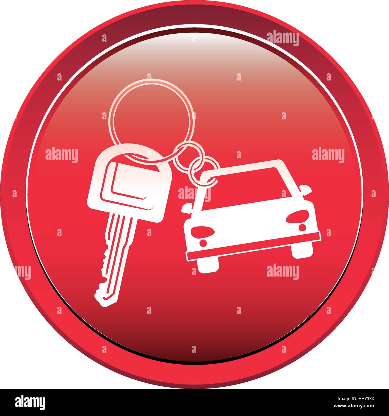 button car shaped keychain icon vector illustration Stock Vector Image ...