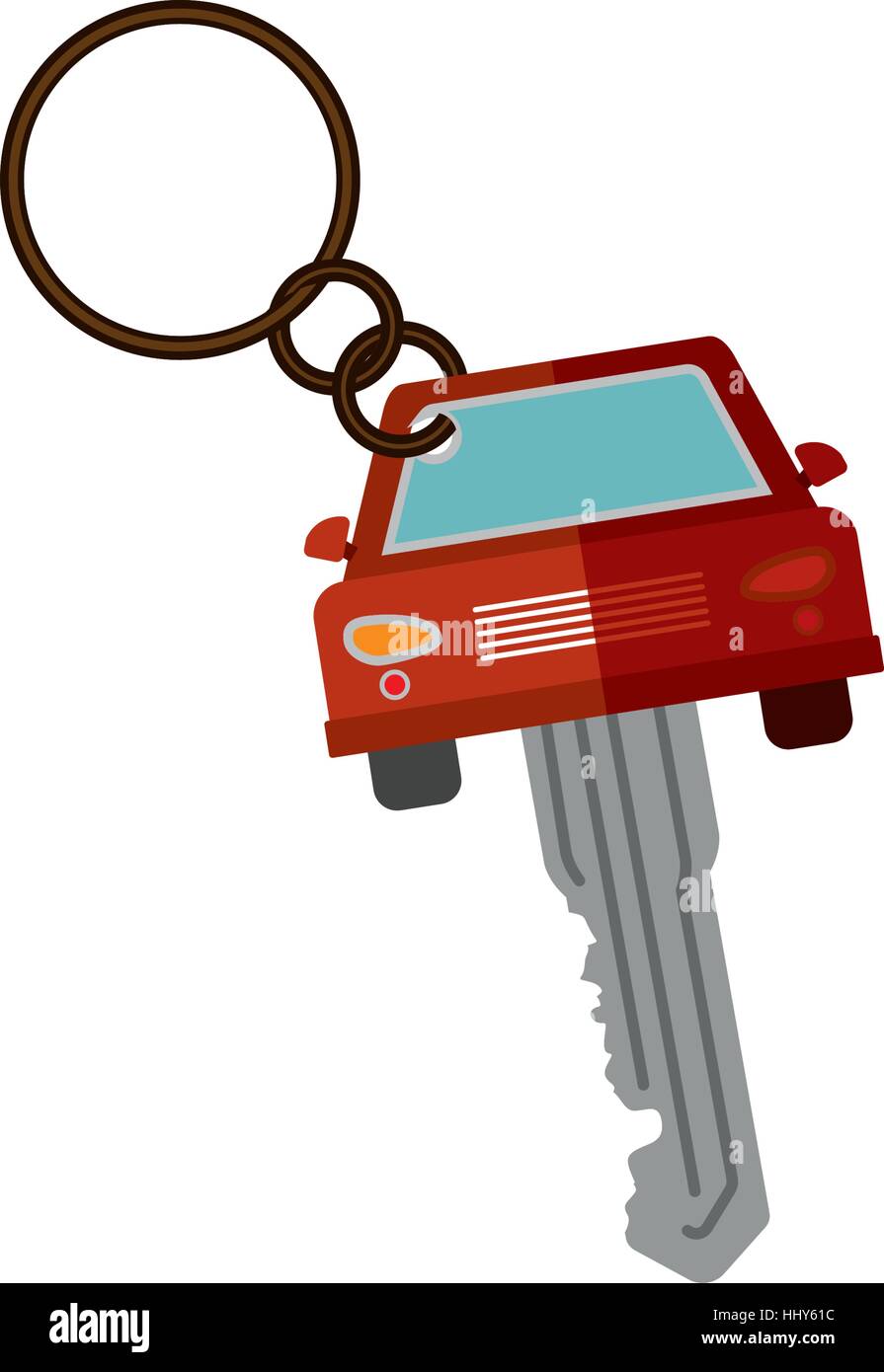key ring in car shape vector illustration Stock Vector Image & Art - Alamy