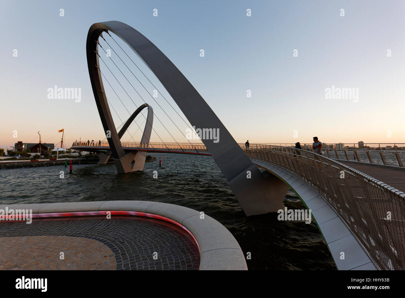 Foot bridge, Elizabeth Quay, Perth, Western Australia Stock Photo - Alamy