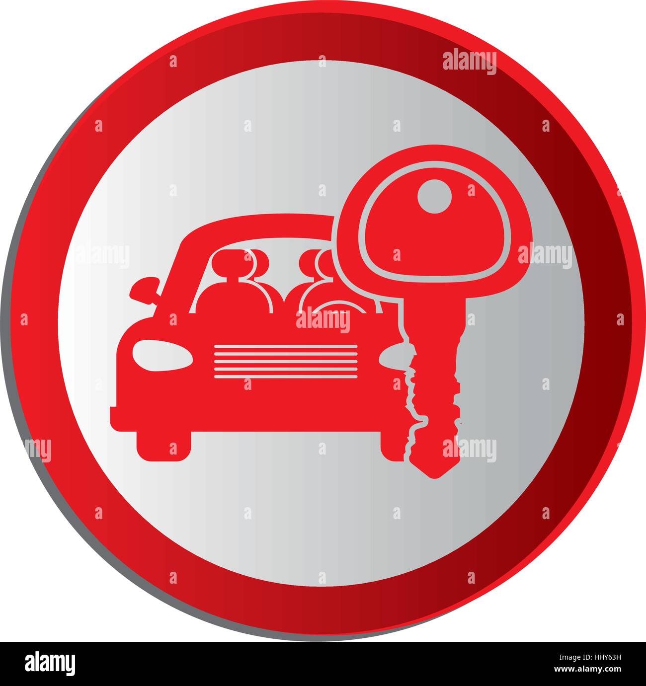 circular shape car and key vector illustration Stock Vector Image & Art ...