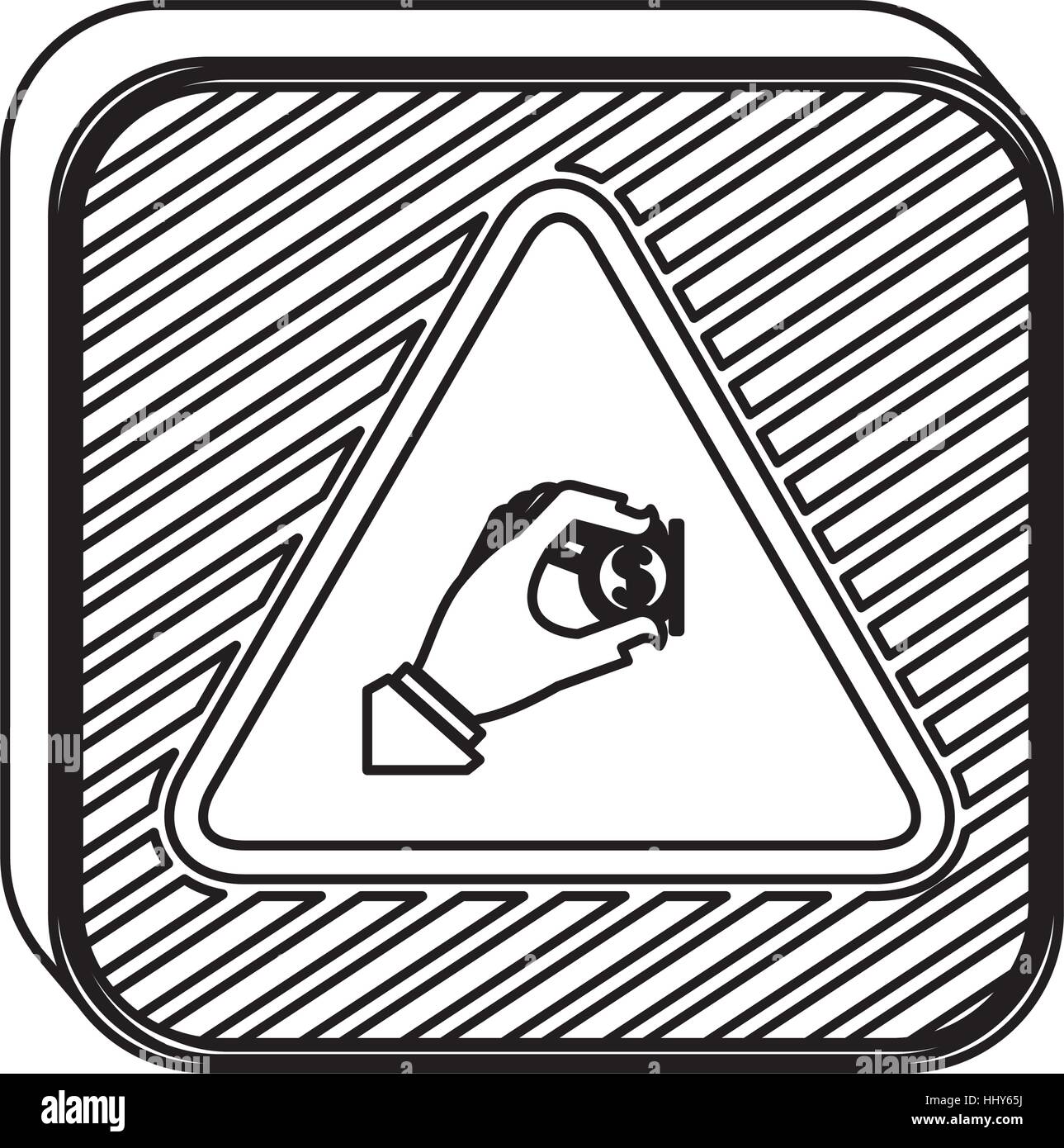 Warning sign insert coin hi-res stock photography and images - Alamy