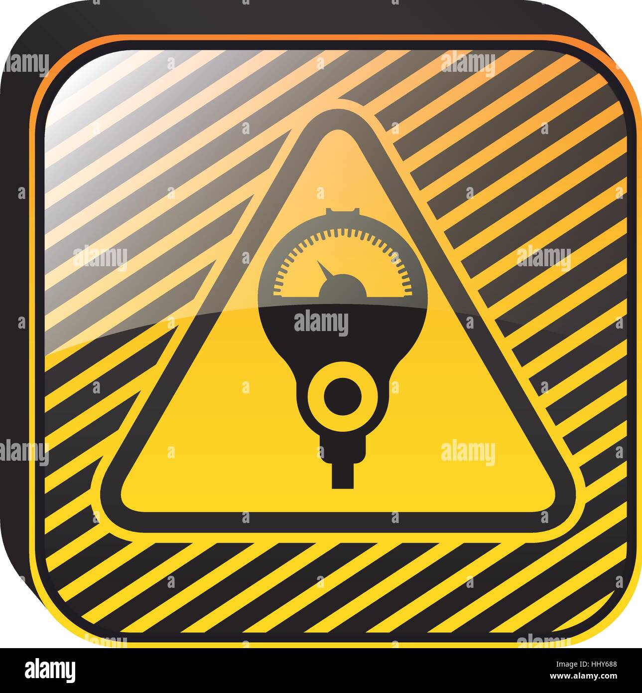 road sign square with parking meter vector illustration Stock Vector ...