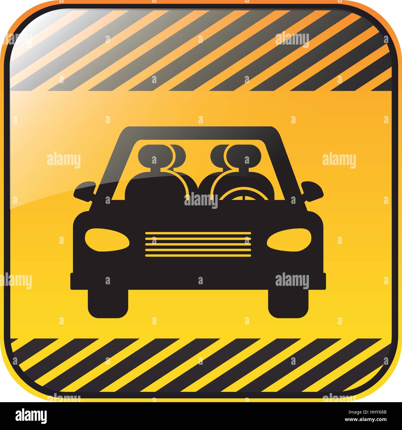road sign square of car crossing vector illustration Stock Vector Image ...