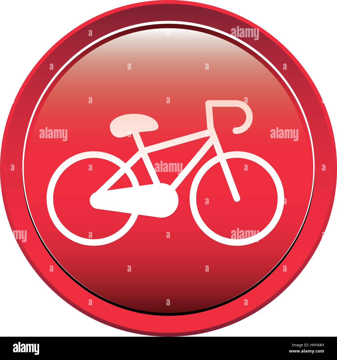 circular button with bicycle icon vector illustration Stock Vector ...