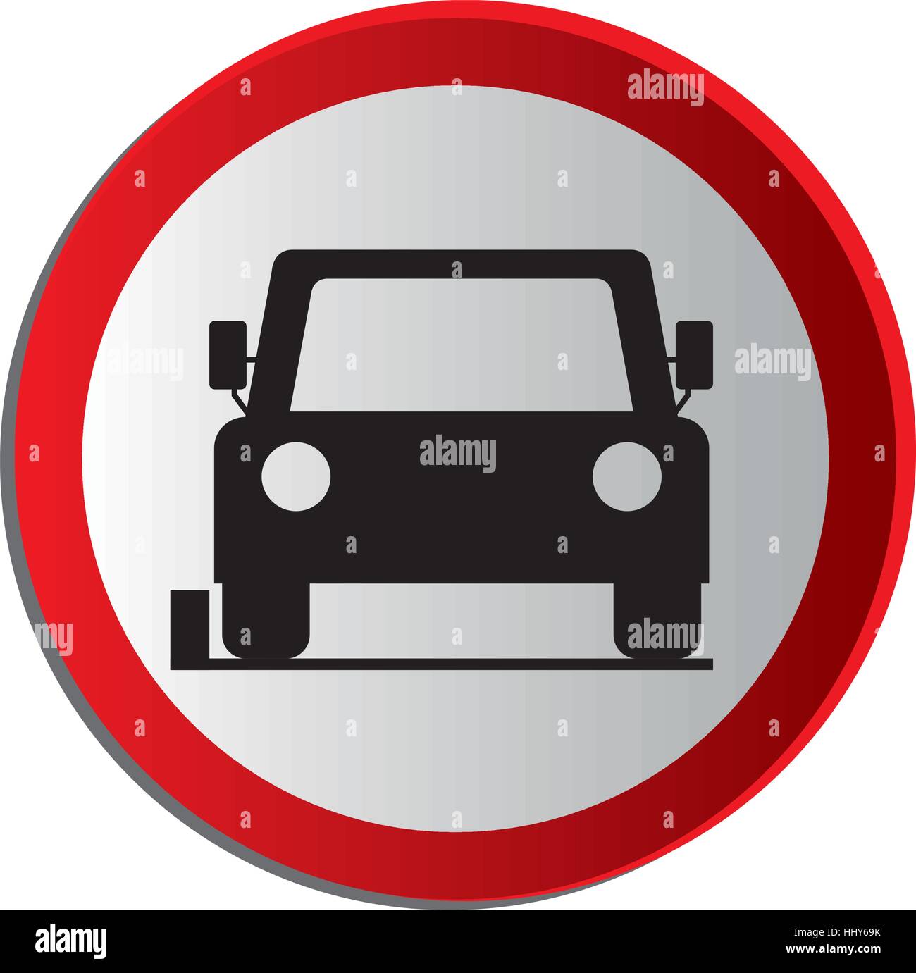 circular contour road sign of car parking area vector illustration ...