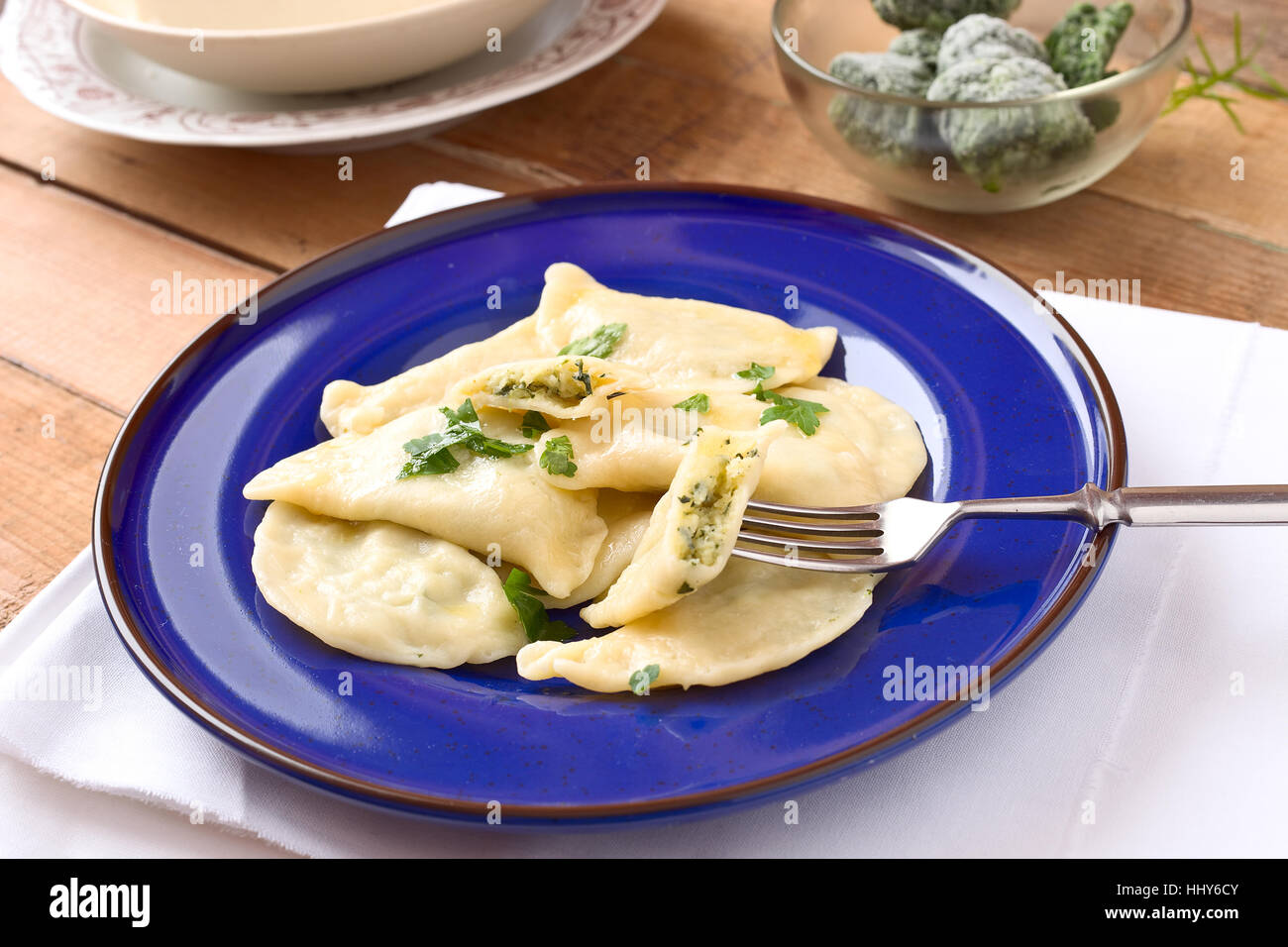 Pierogi, boiled dumpling Stock Photo - Alamy