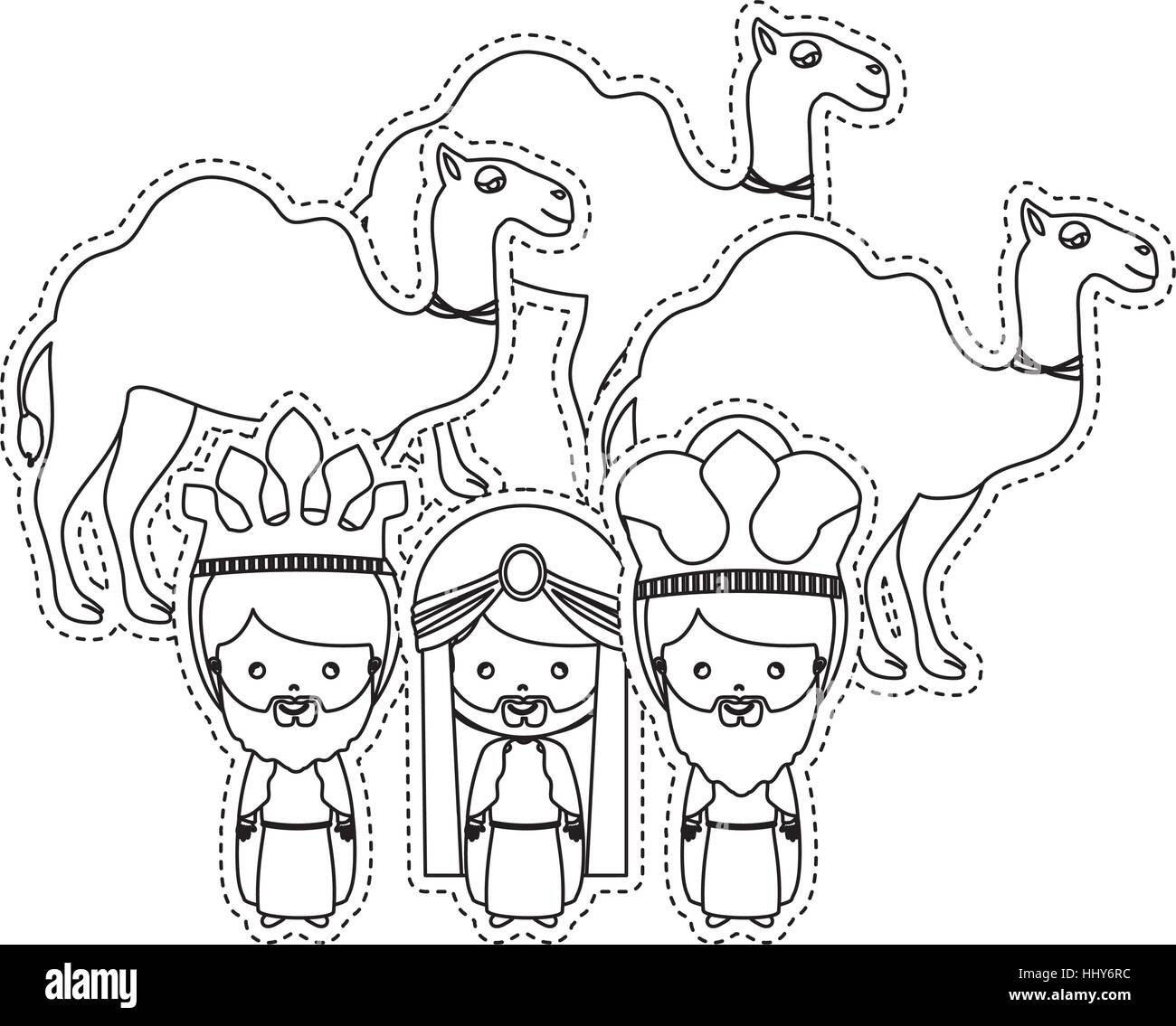 Camels vector vectors Black and White Stock Photos & Images - Alamy