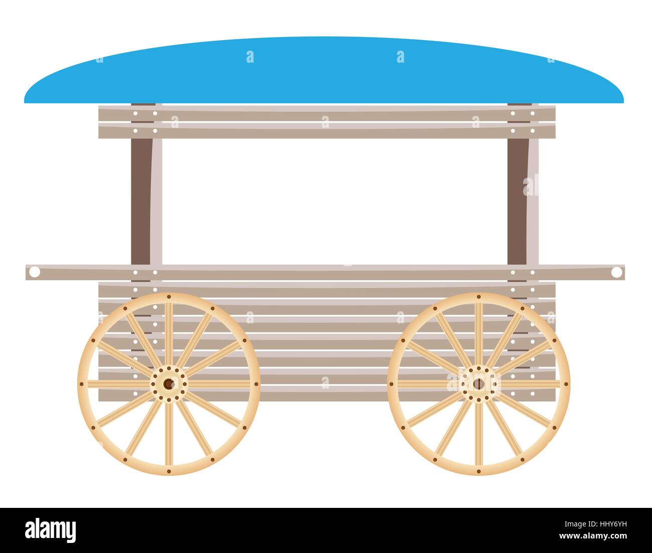 Wooden cart isolated on white background Vector illustration Stock ...