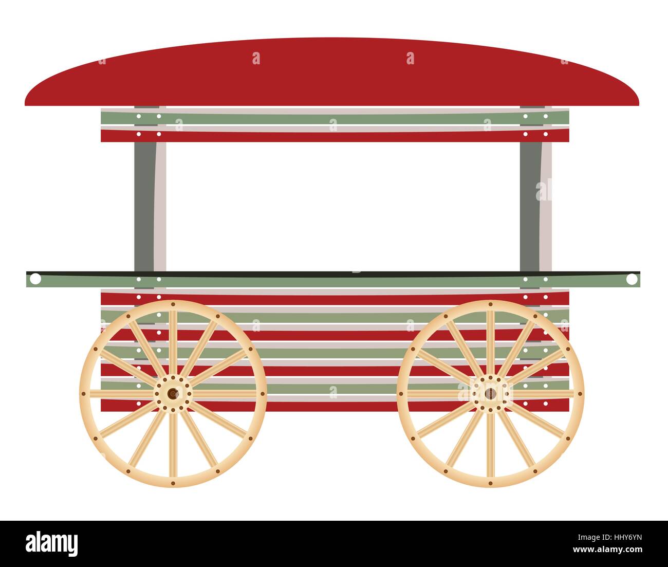 Wooden cart isolated on white background Vector illustration Stock ...