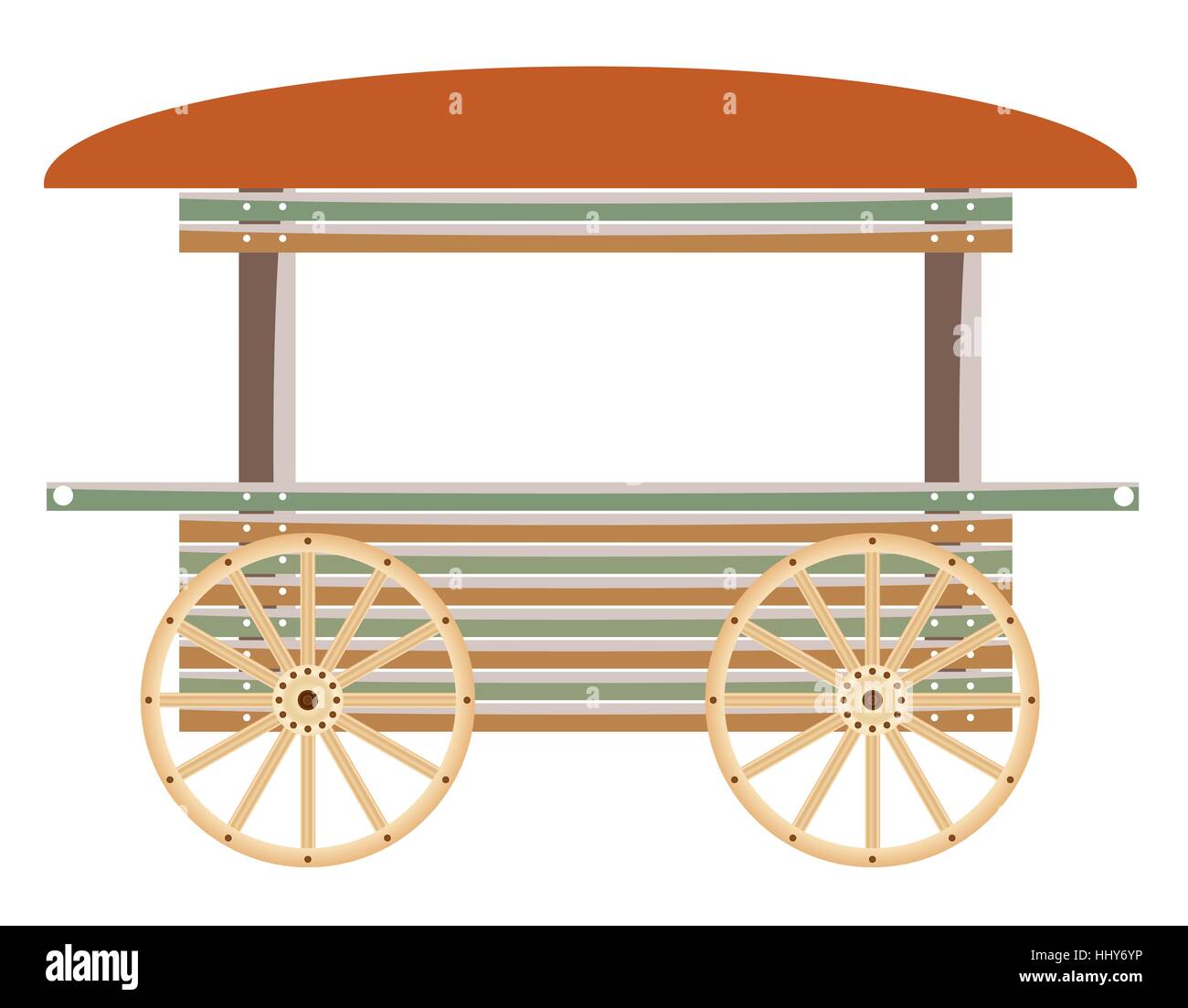 Wooden cart isolated on white background Vector illustration Stock ...