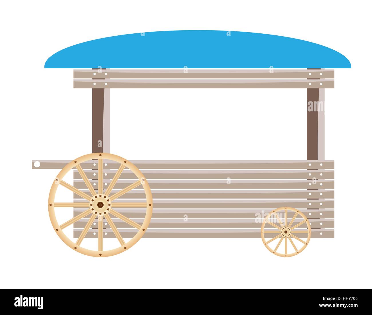 Wooden cart isolated on white background Vector illustration Stock ...