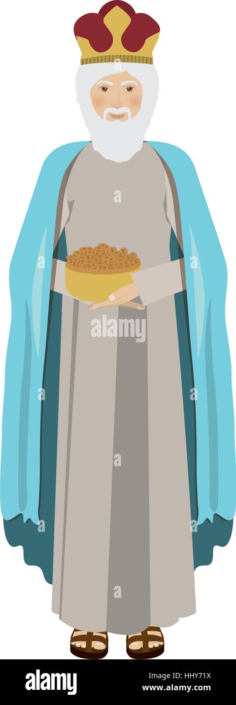 colorful figure human a wise man gaspar vector illustration Stock ...