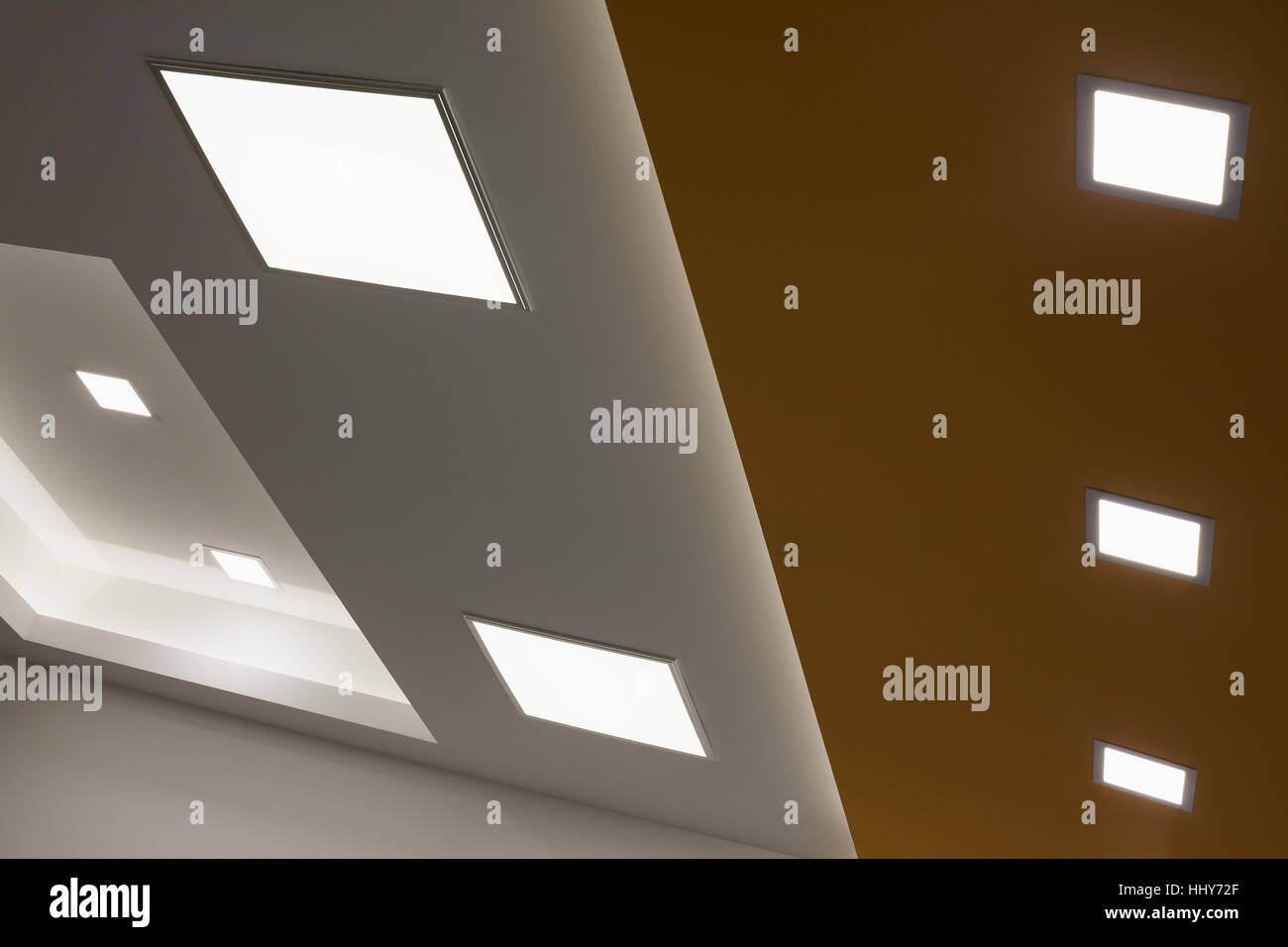 Details of installed modern lights in the ceiling Stock Photo - Alamy