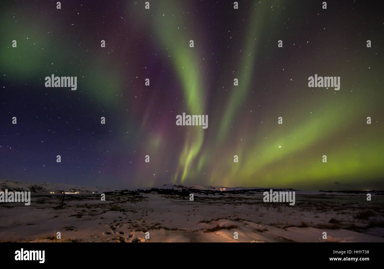 Vik iceland northern lights hi-res stock photography and images - Alamy