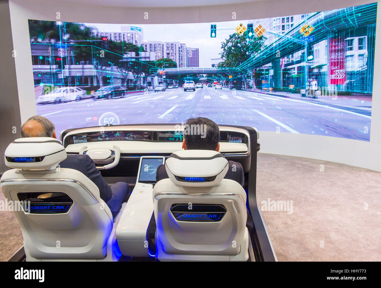 LAS VEGAS - JAN 08 : The Hyundai Mobis Concept car simulator at the CES ...