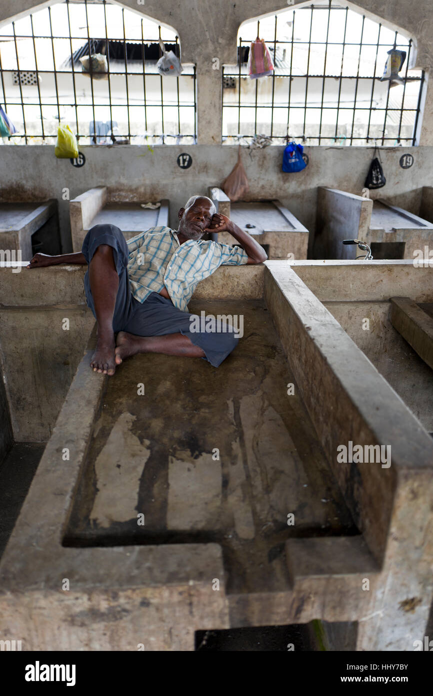 Stone Town fish market, Zanzibar Stock Photo - Alamy