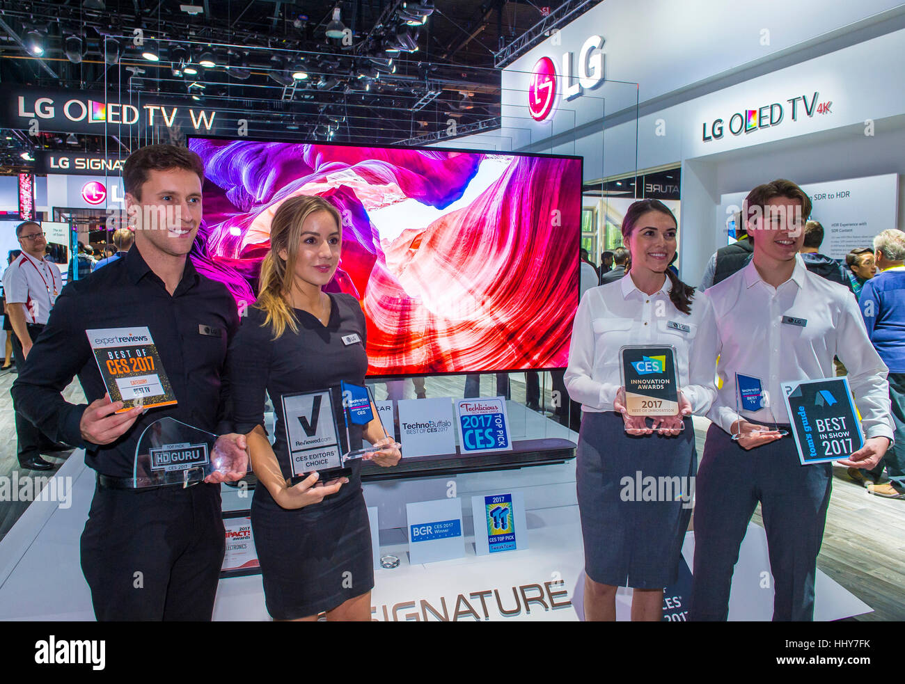 LAS VEGAS - JAN 08 : The LG booth at the CES show held in Las Vegas on ...