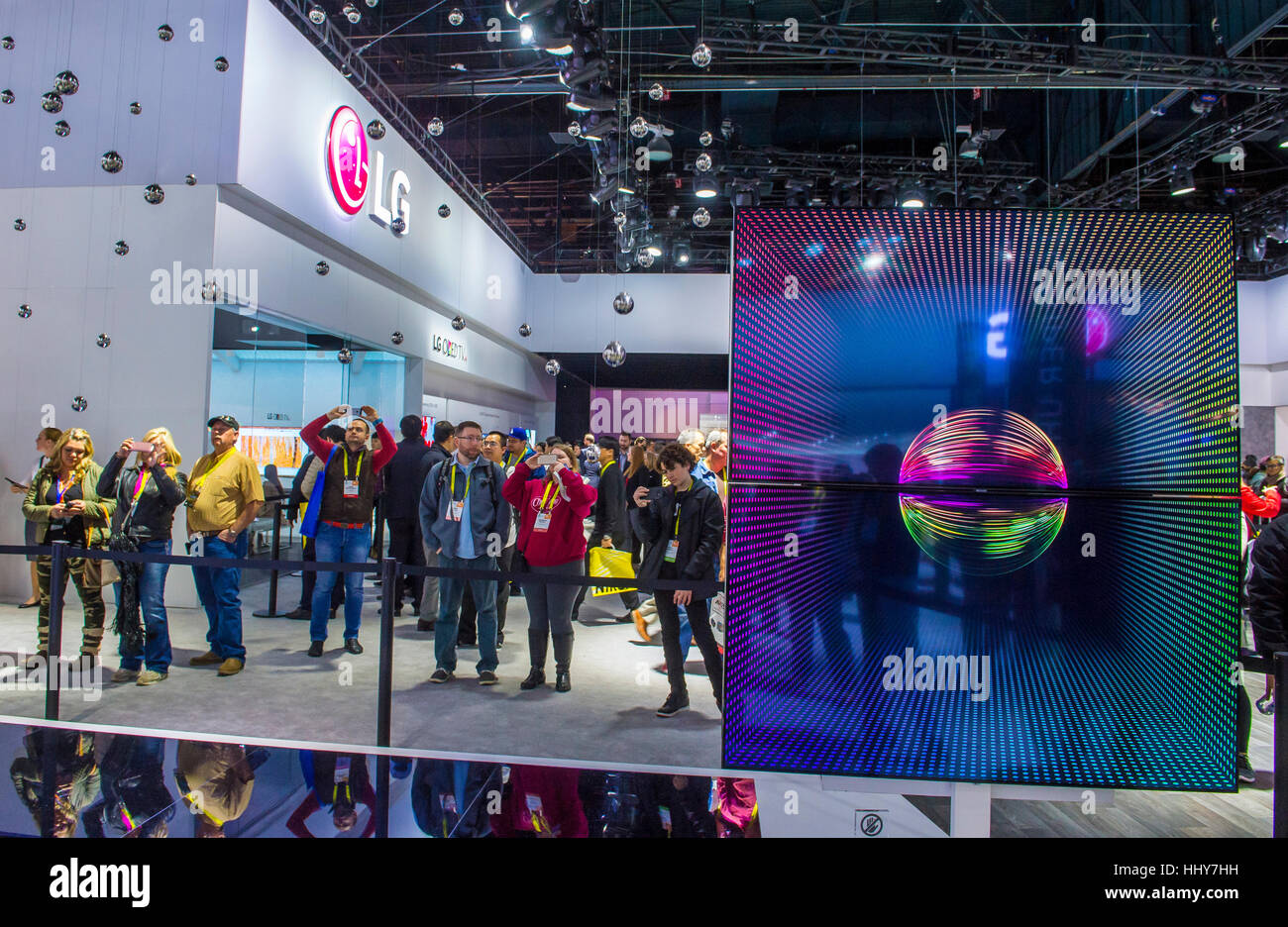 LAS VEGAS - JAN 08 : The LG booth at the CES show held in Las Vegas on ...
