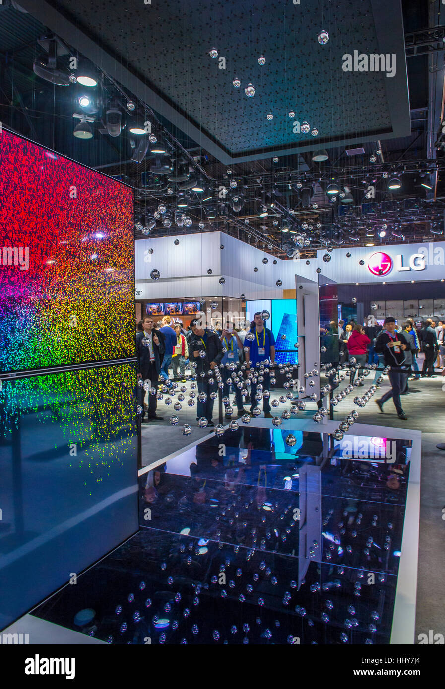 LAS VEGAS - JAN 08 : The LG booth at the CES show held in Las Vegas on ...