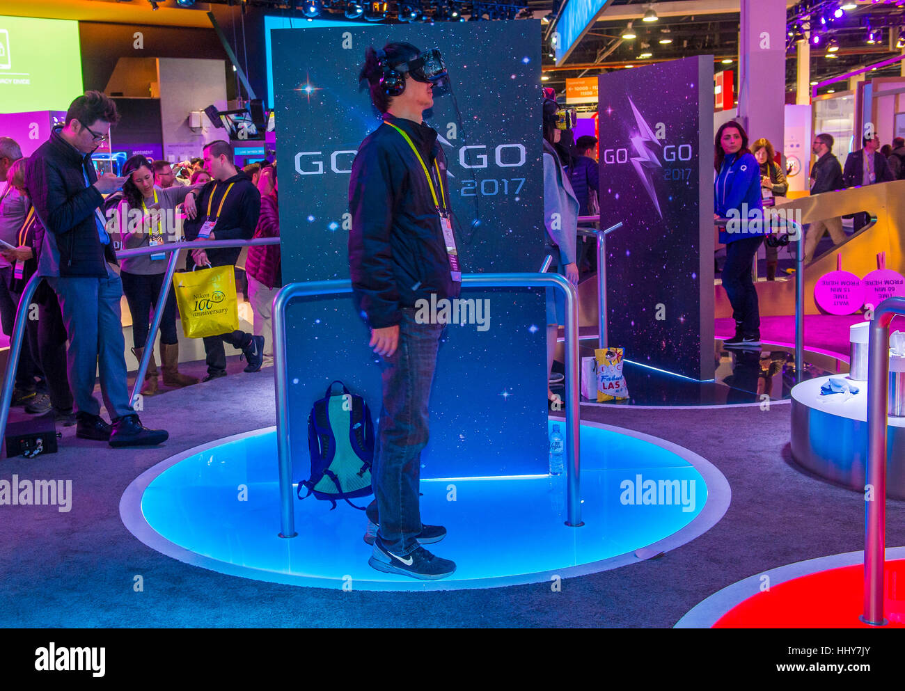 LAS VEGAS - JAN 08 : The Qualcomm booth at the CES show held in Las ...