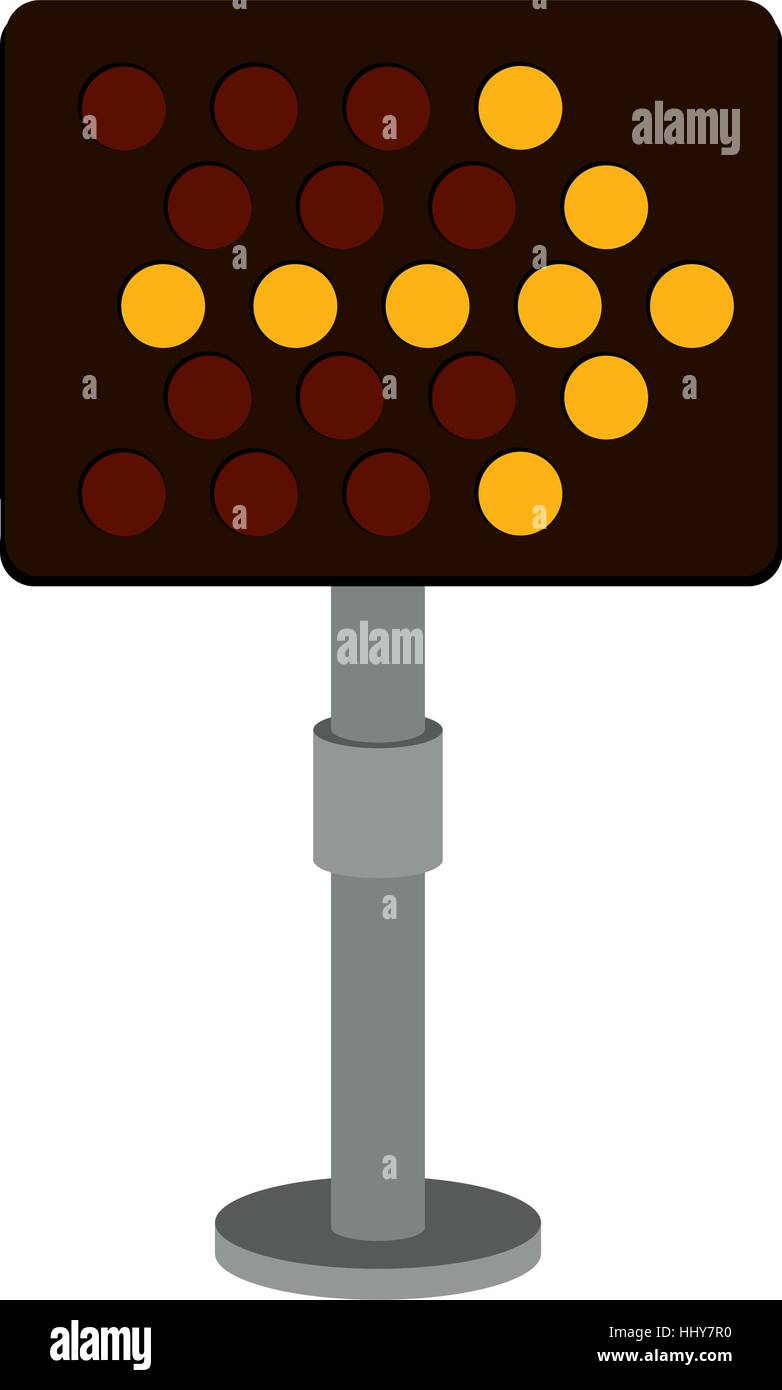 road sign led right arrow icon vector illustration Stock Vector Image ...