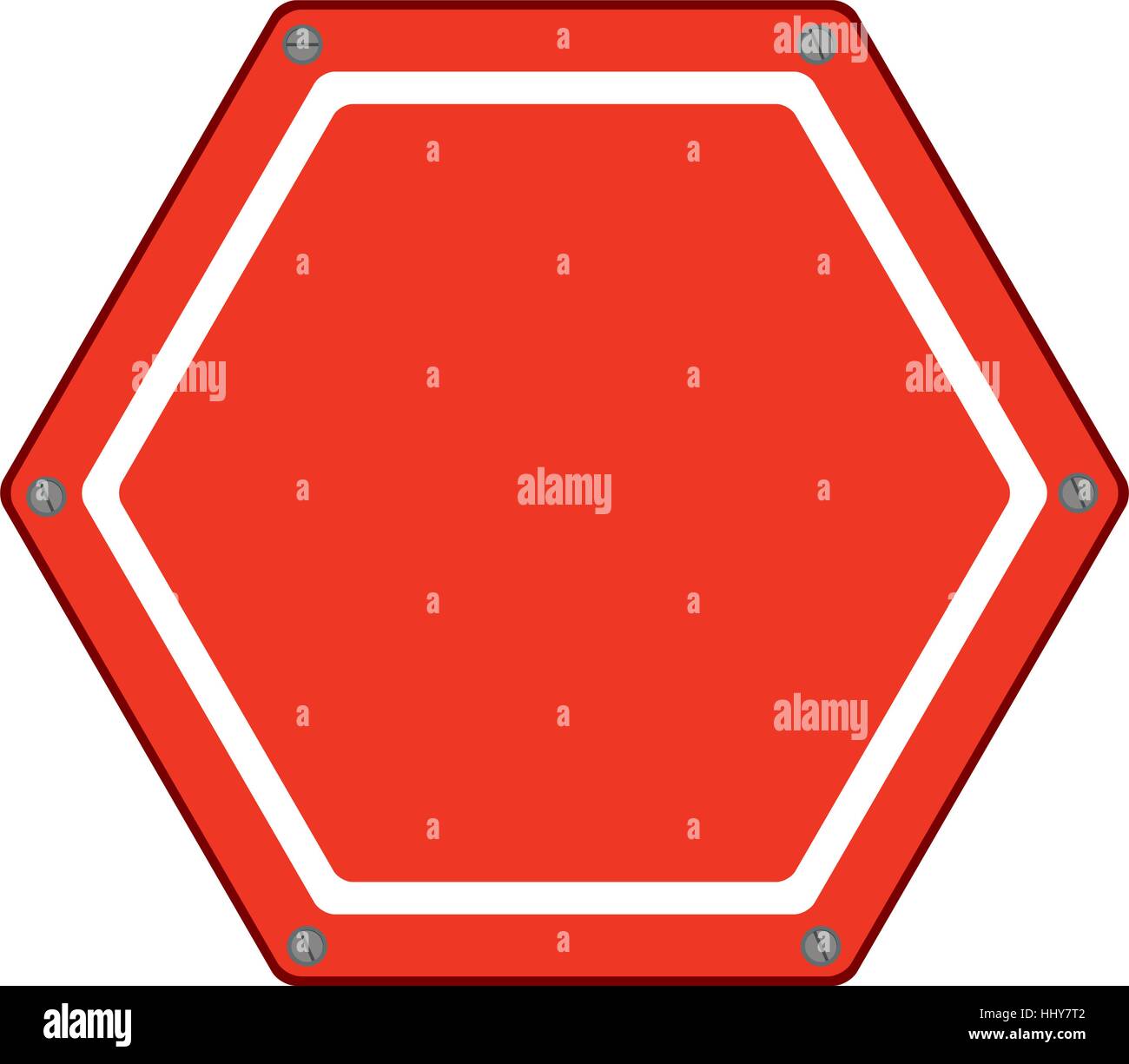 Hexagon hexagonal road sign hi-res stock photography and images - Alamy