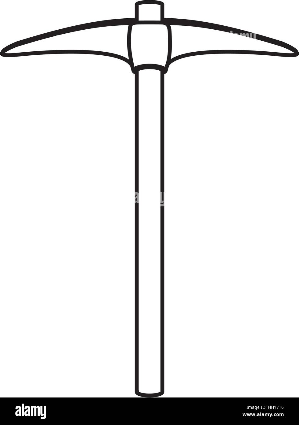 silhouette pickaxe construction tool icon vector illustration Stock ...
