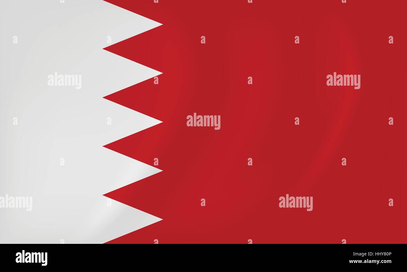 Vector image of the Bahrain waving flag Stock Vector Image & Art - Alamy