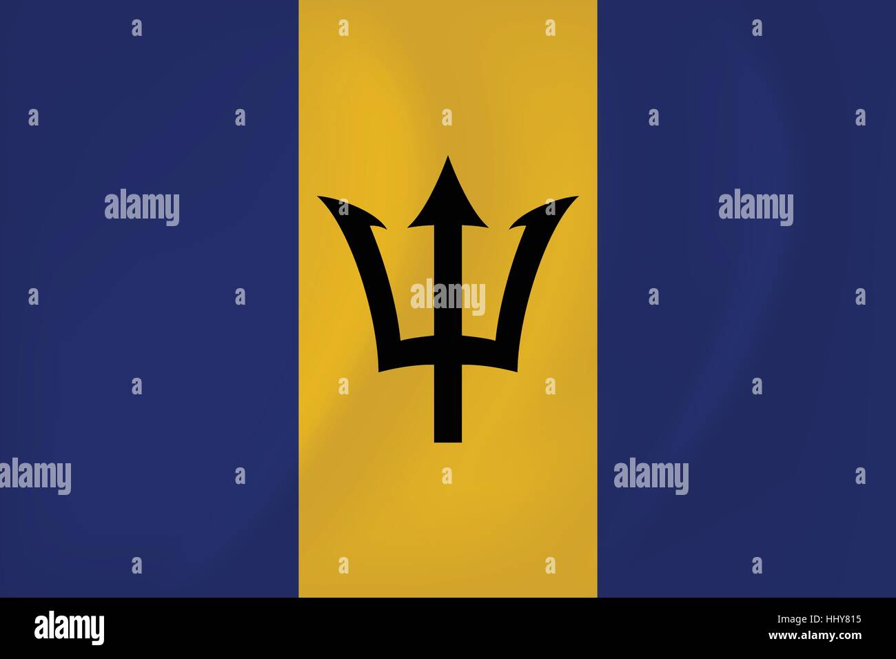 Official flag barbados blue Stock Vector Images - Alamy