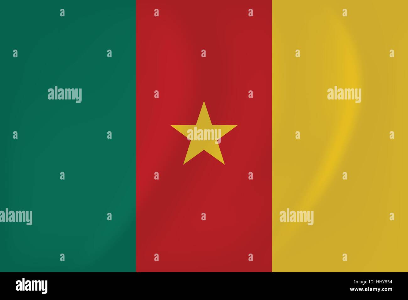 Official flag cameroon waving Stock Vector Images - Alamy