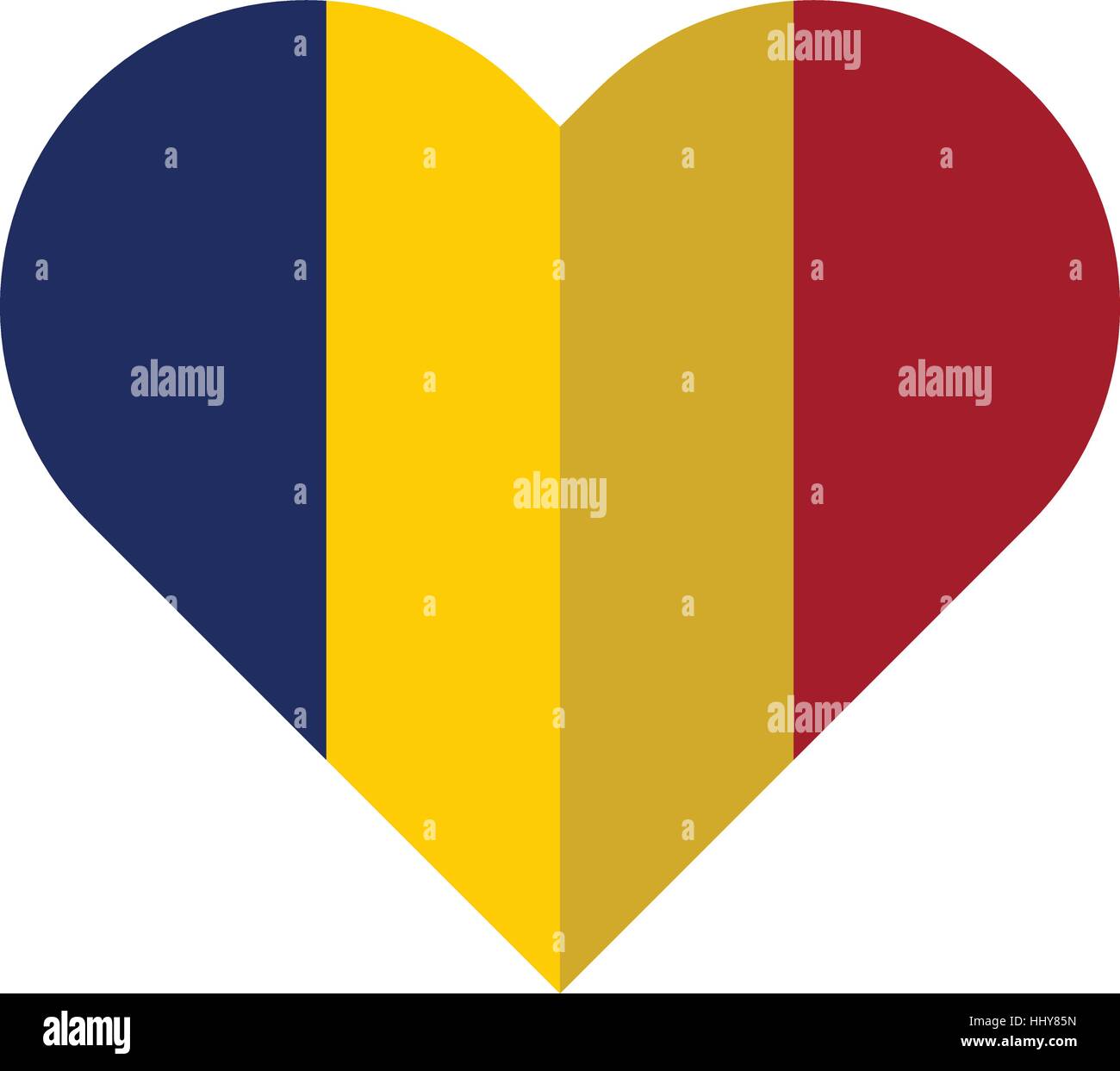 Vector image of the Chad flat heart flag Stock Vector Image & Art - Alamy