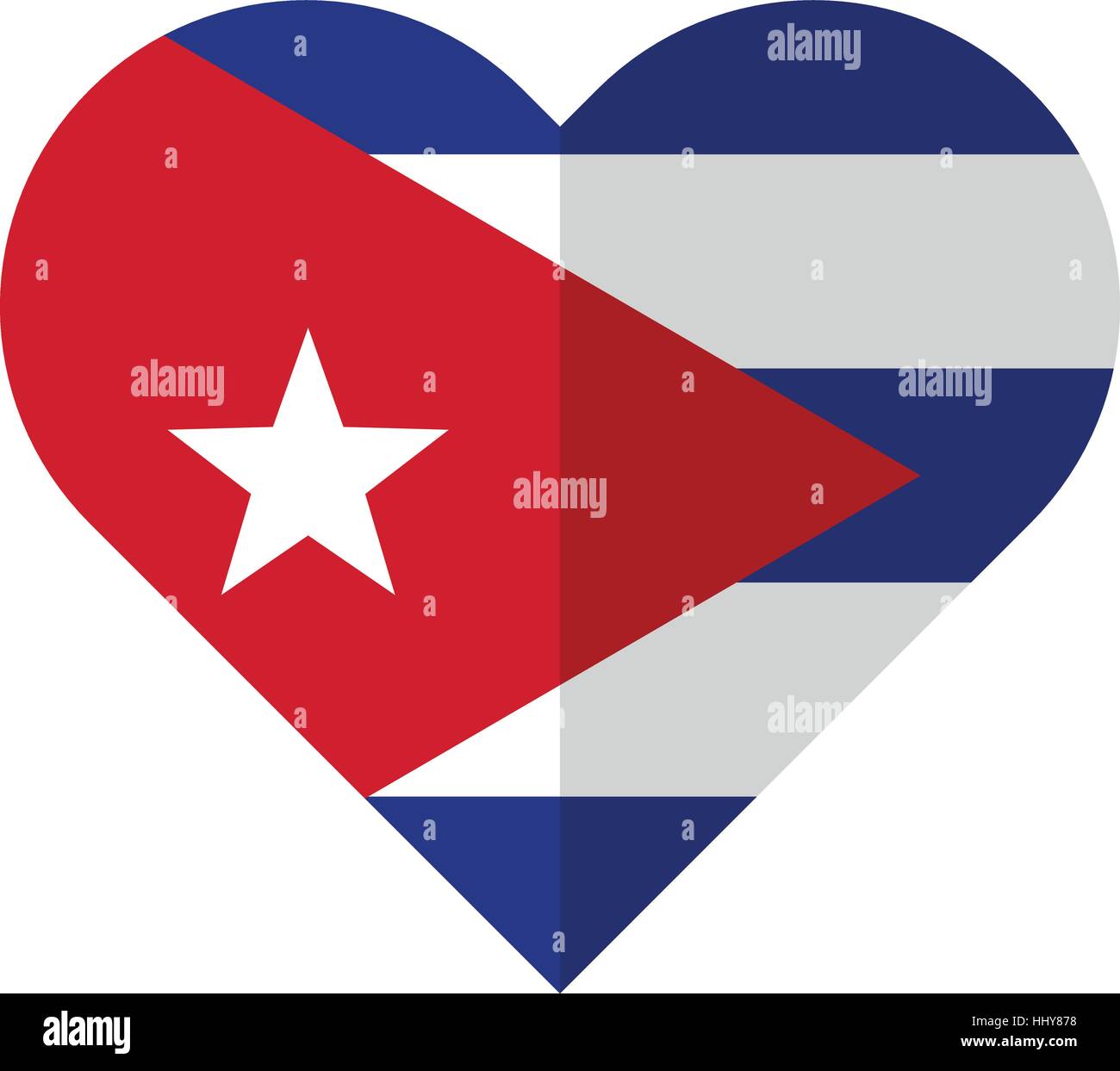 Vector image of the Cuba flat heart flag Stock Vector Image & Art - Alamy