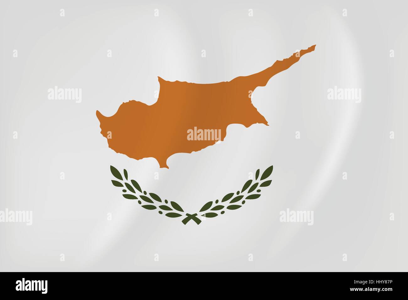 Vector image of the Cyprus waving flag Stock Vector Image & Art - Alamy