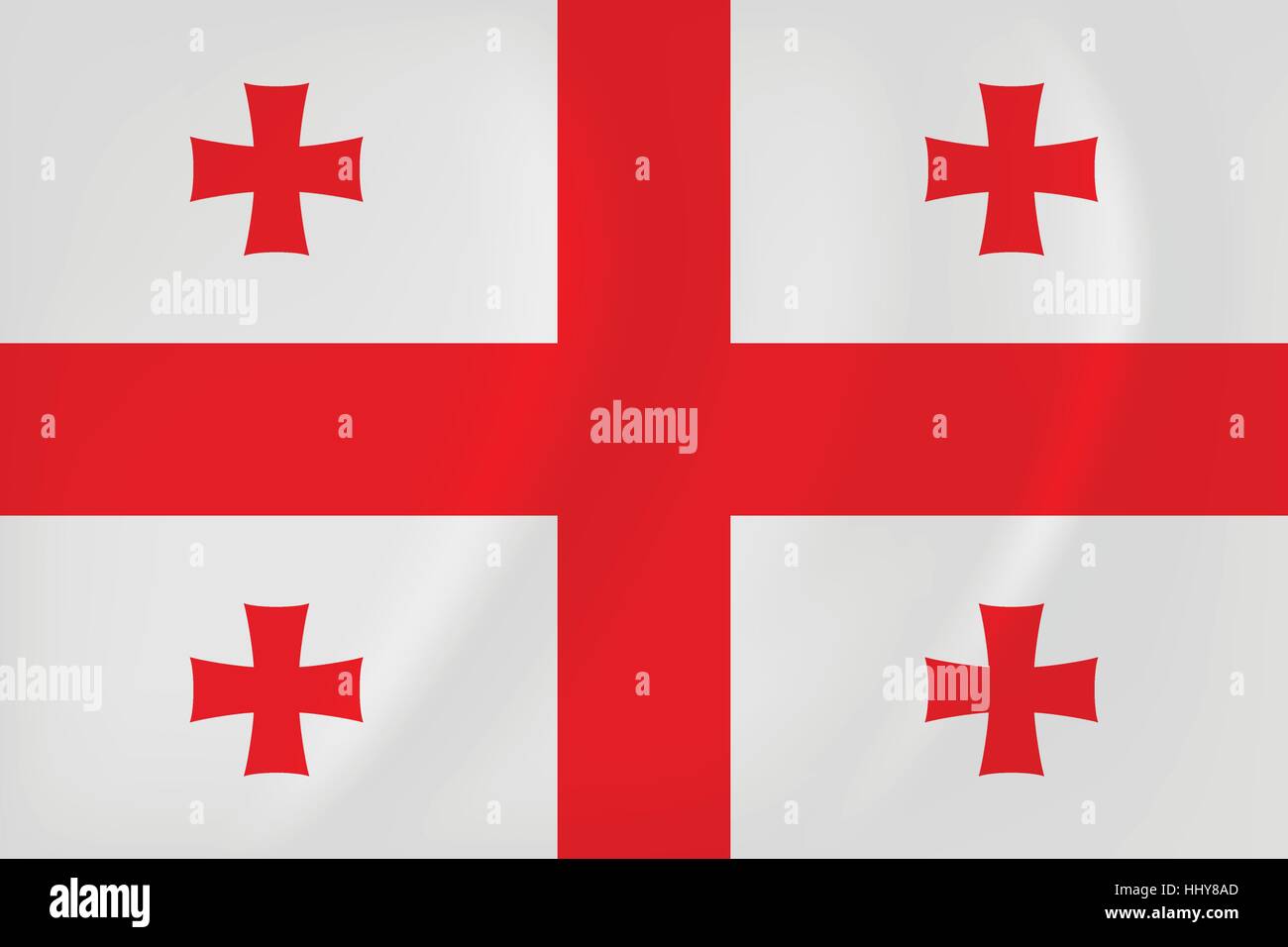Georgia flag waving national symbol Stock Vector Images - Alamy
