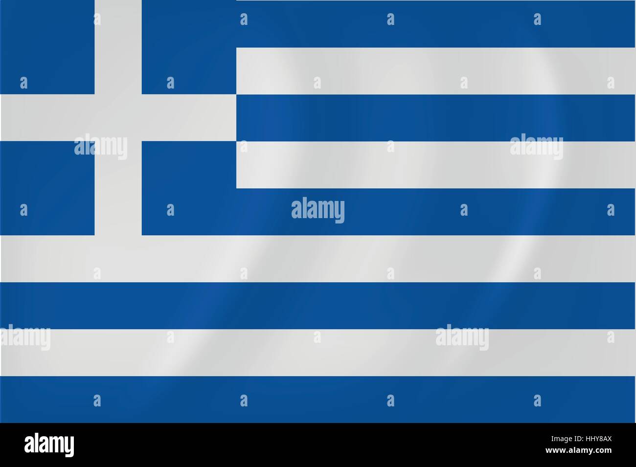 Official flag greece waving Stock Vector Images - Alamy