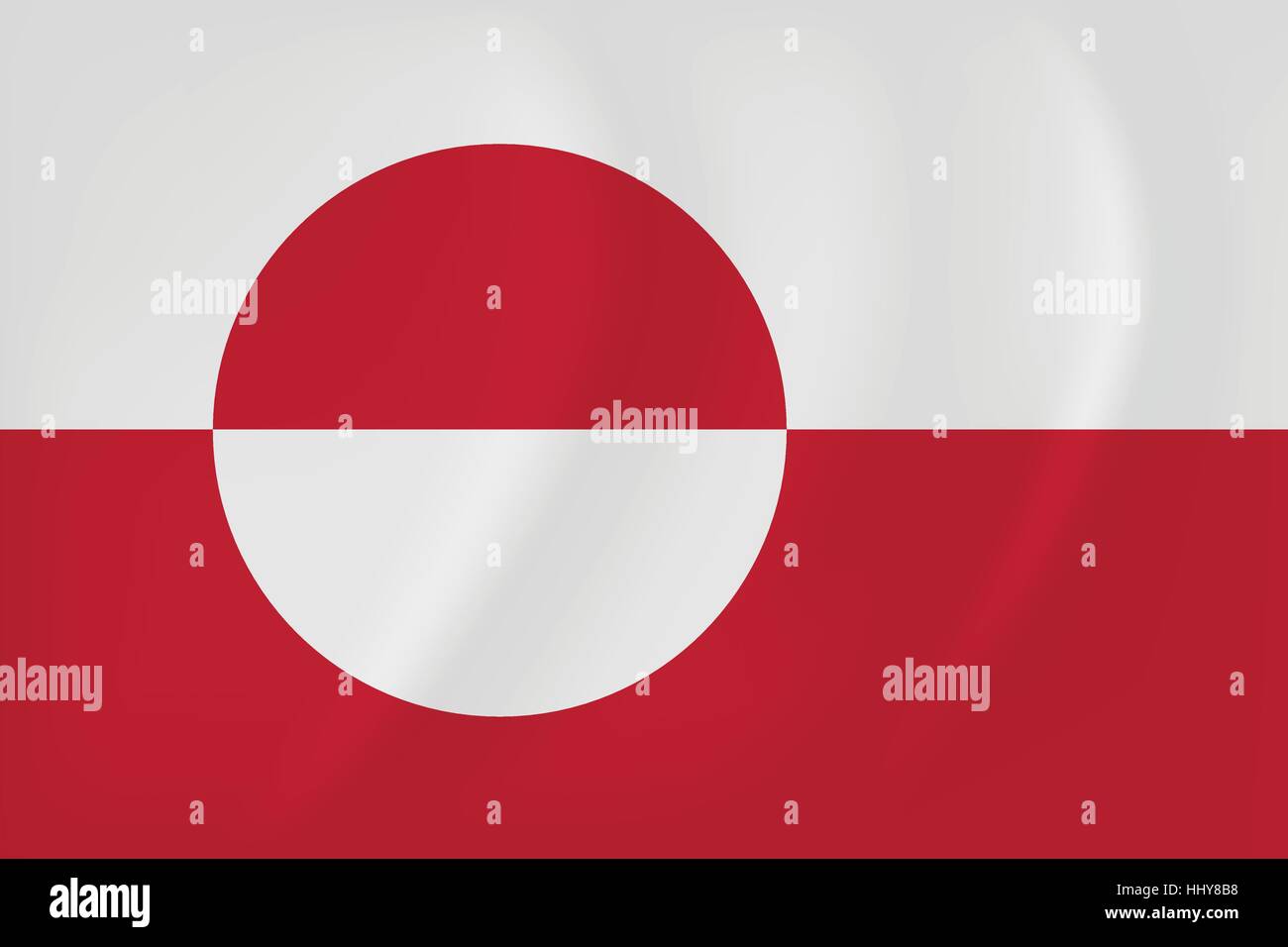 Greenland waving flag Stock Vector Images - Alamy