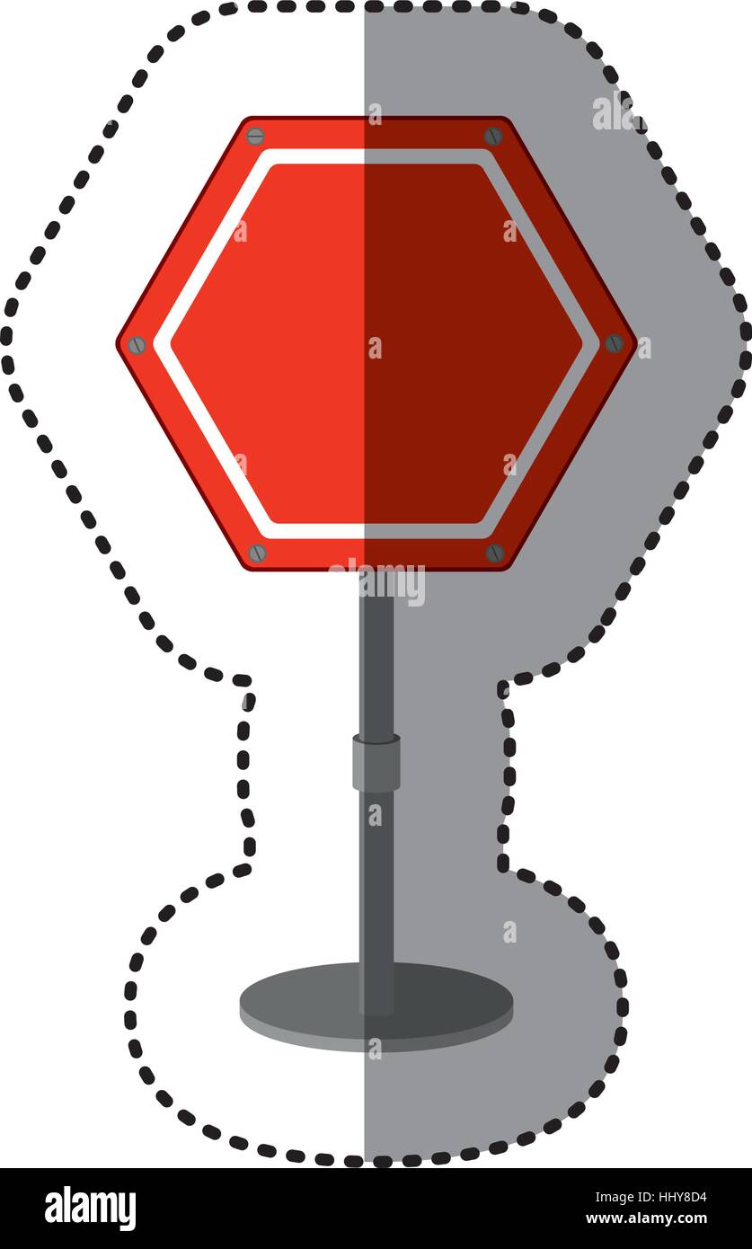 Stop hexagonal signal Stock Vector Images - Alamy